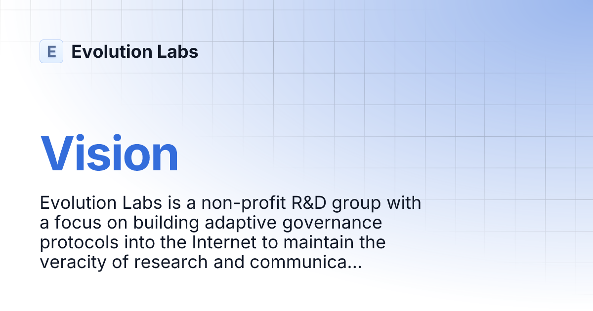 Vision | Evolution Labs